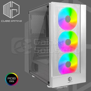 Jual Cube Gaming LICH Temperred Glass Gaming Case - White / Putih ...