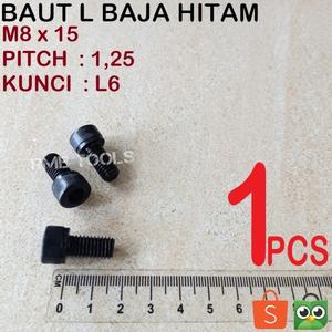Jual Baut L Baja M8x15 Hitam Kunci L6 Grade 12.9 Socket Cap Screw M8 - Kota Tangerang Selatan ...
