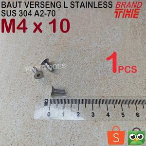 Jual Baut JF Kunci L M4 x 10 Stainless 304 Verseng Countersunk A2-70 M4 - Kota Tangerang Selatan ...