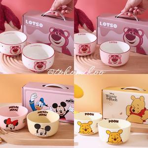 Jual Mangkok Keramik Set Bowl isi 2 Pooh Lotso Mickey Minnie - Pooh ...