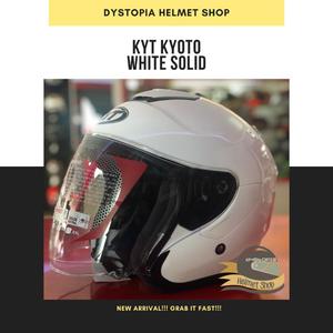 Jual Kyt Kyoto R White Solid Kyt Kyoto R Putih Polos Kyt Official ...