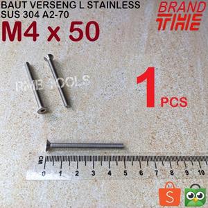 Jual Baut JF Kunci L M4 x 50 Stainless 304 Verseng Countersunk A2-70 - Kota Tangerang Selatan ...