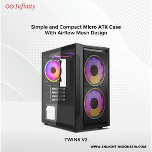 Jual CASING INFINITY TWINS V2 - MICRO ATX GAMING PC CASE TWIN V2 ...