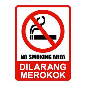 Jual Rambu Plang Dilarang Merokok No Smoking 45cm x 60cm Plat Alumunium ...