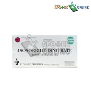 Jual ISOSORBIDE DINITRATE 5MG 1 STRIP 10 TABLET - Kab. Bekasi - Apotek ...