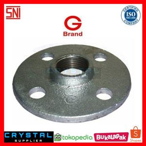 Jual FLANGE GALVANIS BESI 2 inch G BRAND DRAT BSPT PLENDES BULAT ROUND ...