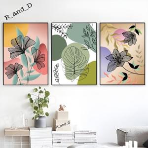 Promo Poster dinding lukisan daun tropis ukuran A3, hiasan dinding ...