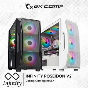 Jual CASING INFINITY POSEIDON V2 BLACK/ WHITE 3 FAN RGB/ MESH - Hitam ...