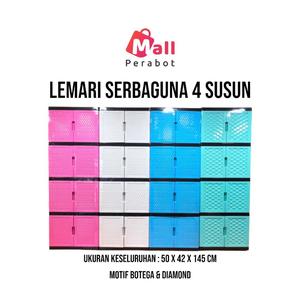 Jual Mall Perabot | Lemari Persegi 4 Susun Plastik | Kotak Tempat ...