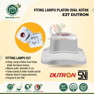 Jual Fitting/Fiting/Rumah Lampu Plafon Kotak Segi Oval SNI Rekza Putih ...