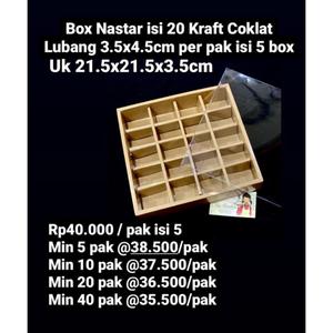 Jual ser Box Nastar COKLAT⁣ plus Sekat bahan kraft - SEKAT 12 - Jakarta ...