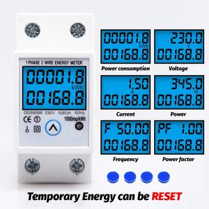 Jual 580A 230V Din Rail 50Hz Digital Energy Meter Kwh Din Rail Meter ...