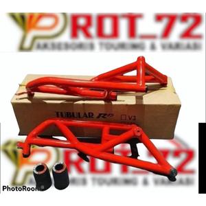 Jual Tubular Crashbar R15v3 Plus Slider Agna Full Hitam Pengaman Body ...