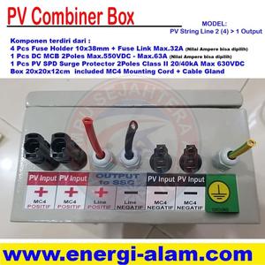 Jual PV Combiner Box 2(4) in 1 Out - Kotak instalasi kabel Sistem PLTS ...