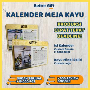 Jual Kalender Meja Kayu Custom BTKMKAYU02 - Souvenir Unik/Kalender ...