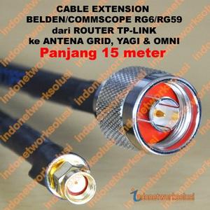 Jual Tp- Router Cable Kabel Ekstension Commscope Ke Antena Grid Yagi ...
