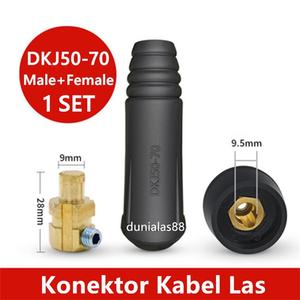 Jual Konektor Kabel Las Male Female DKJ 50-70mm Cable Socket Connector ...