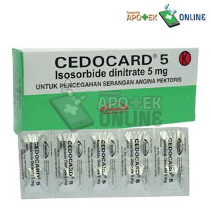 Jual CEDOCARD 5MG TABLET 10'S /ISOSORBIDE/NYERI DADA/ANGINA PEKTORIS ...