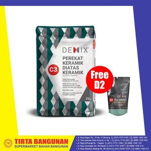 Jual baru promo demix c3 perekat keramik di atas keramik 25kg free ...