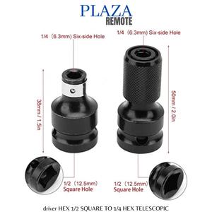 Jual KONEKTOR DRIVER HEX SOCKET ADAPTOR 1/2" SQUARE TO 1/4" HEX ...