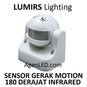Jual Ready Lumirs Sensor Gerak Infrared 180 Derajat Motion Pir Lampu ...