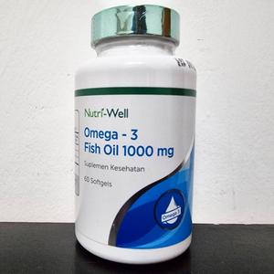 Jual Nutri Well Omega 3 1000mg 60 softgel Fish Oil Minyak Ikan Complex ...