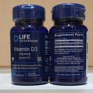 Jual Life Extension Vitamin D3 125 Mg 5000 IU Bone Growth & Density 60 ...