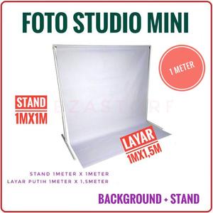 Jual Stand Dan Background Layar Foto Studio Mini 150cm X 100cm Foto ...
