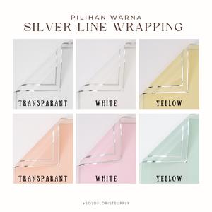 Jual SILVER LINE GOLD LINE FLOWER WRAPPING TRANSPARENT CELLOPHANE ...