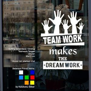 Jual Stiker Dinding Quotes Kantor Motivasi Kata Team Work Cutting ...