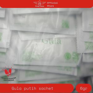 Jual gula pasir sachet netto 6gr isi 1 pack 250pcs / gula putih sachet ...