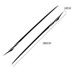 Jual 2 Buah, 280Cm X 10Cm Fashion Pvc Car Stickers Long Stripe Decals ...