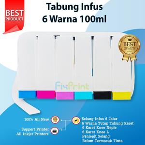 Jual Tabung Ink Tank Modif 6 Warna 100 ml Tabung Infus 6 Warna 100ml ...