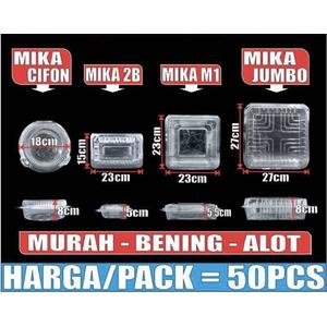 Jual Mika Kue Per Pack Jumbo Bolu Besar Chiffon Sifon Plastik Bening ...