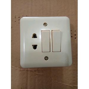 Jual SAKLAR SERI DOUBLE STOP KONTAK IB INBOW TANAM MIRIP BROCO ...