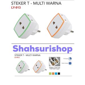 Jual STEKER COLOKAN T MULTI WARNA LOYAL LY-913 W DENGAN PIN KUNINGAN ...