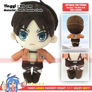 Jual Boneka Attack On Titan AOT Levi Eren Mikasa Anime Plushie Doll ...