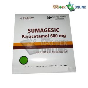 Jual SUMAGESIC 600MG TABLET 4`S/PARACETAMOL/DEMAM/ANTI NYERI - Kota ...