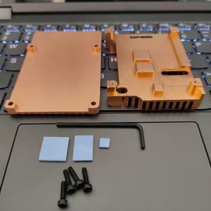 Jual Raspberry Pi 4 B Metal Case ARMOR GOLD Aluminium Alloy Enclosure ...