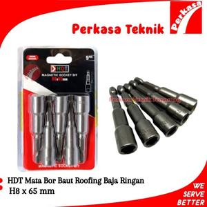 Jual Mata Bor Baut Roofing Baja Ringan HDT H8x65mm Magnetic Socket Bit 5pc - Kota Serang ...