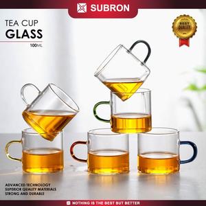 Promo SUBRON Borosilicate Mini Tea Cup 100ml Cangkir Gelas Teh Kecil ...