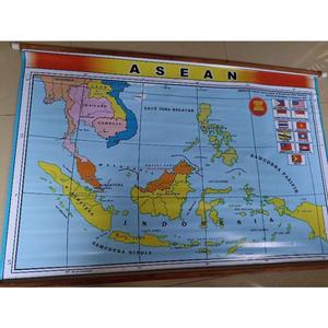 Jual Peta Gulung Asean / Dunia / Indonesia / Benua Asia / Penyebaran ...