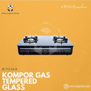 Jual Rinnai RI 712 GA B Kompor Gas dengan Tempered Glass [ 2 Tungku ...