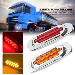 Jual 1 Pair 16 LEDs Car Side Marker Lights Clearance Lamp for 12V 24V ...