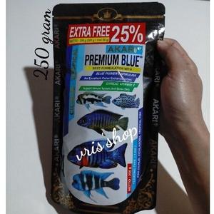 Jual Akari premium blue ciklid 250 gram pakan ikan ciklid atau ikan ...