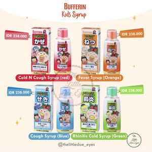 Jual Bufferin Kids Cold / Cough / Fever / Rhinitis Syrup - Obat Batuk ...