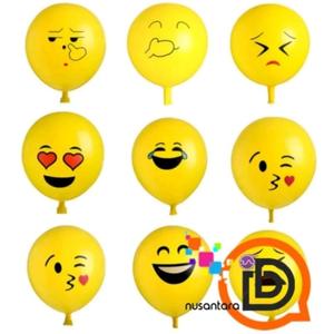 Jual BALON LATEX EMOJI / balon motif emoticon / balon emot / Balon ...