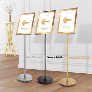 Jual Standing Sign Frame Floor Standing Acrylic Papan Tiang Antrian ...