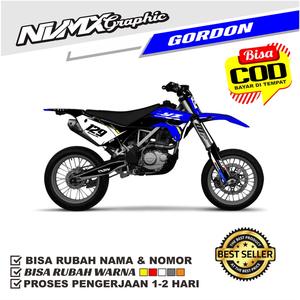 Jual Stiker Gordon Supermoto Biru Full Body Decal Custom - Kota Malang ...