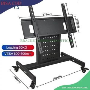 Jual Stand TVStanding TV Meeting Room Bracket Standing TV 32-75 Inch ...